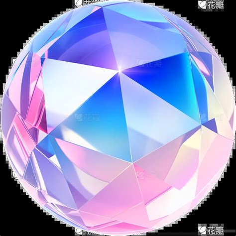 珠宝系列3d立体异形钻石素材 花瓣网