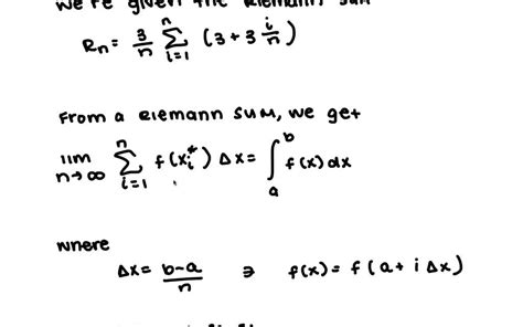Solved For The Following Right Endpoint Riemann Sum Given R As