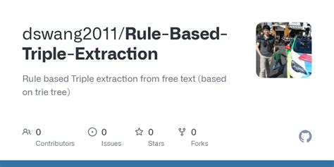 Github Dswang2011rule Based Triple Extraction Rule Based Triple Extraction From Free Text
