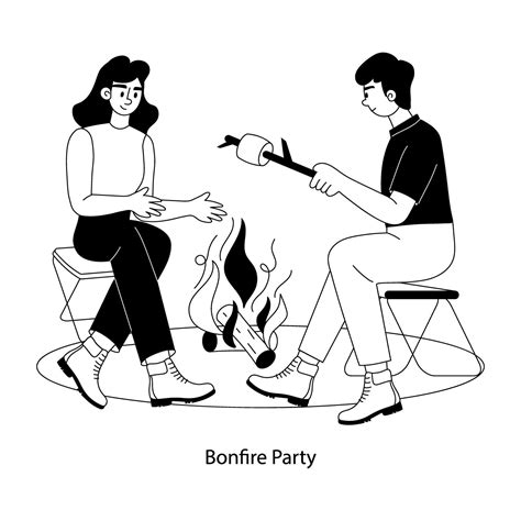 Premium Flat Illustration Of Bonfire Party 46800507 Vector Art At Vecteezy