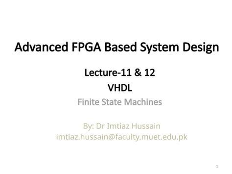 Advanced Fpga Based System Design Vippt