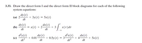 solved draw the direct form i and the direct form ii block
