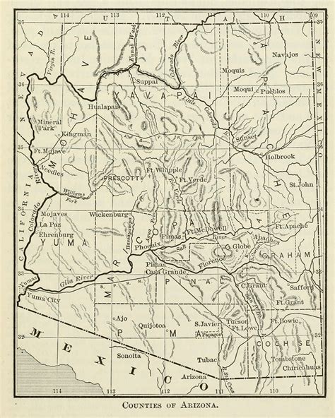 History Of Arizona And New Mexico Chapter Xxiv Counties And Towns Of