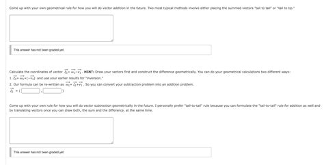 Solved Can I Get Help On This Vector Question Chegg Com