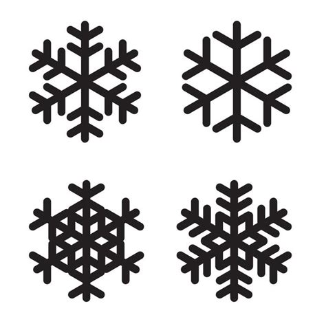 Snowflake Silhouette Vector Free Snowflakes Silhouettes Svg Bundle