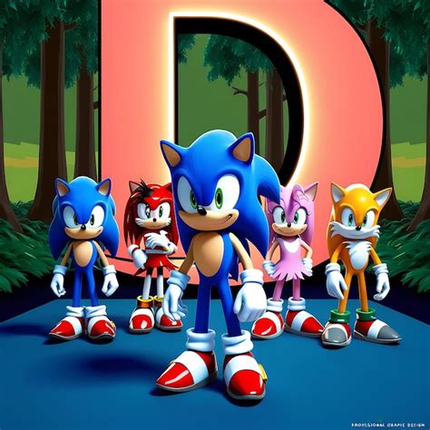 A 3d Render Of Sonic The Hedgehog Tails Knuckles The Echidna Amy Rose