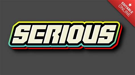 Serious Amazing Text Effect Generator