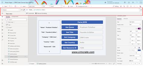 Learn To Parse Json In Power Apps Using Power Fx Formula Crm Crate