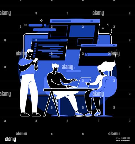 System Software Development Abstract Concept Vector Illustration Stock