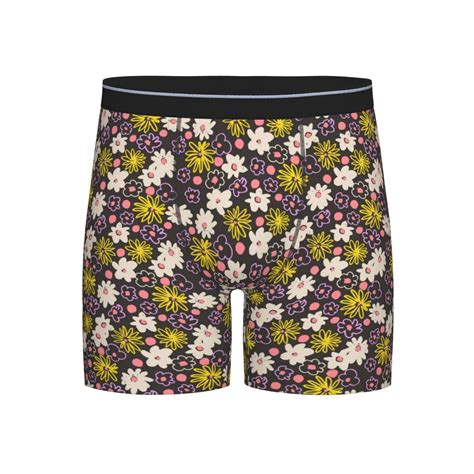 Salouo Flowers Daisy Pattern Mens Boxer Briefs Soft And Breathable
