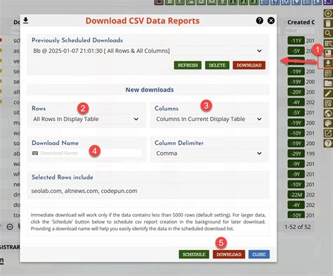 Download Csv Reports
