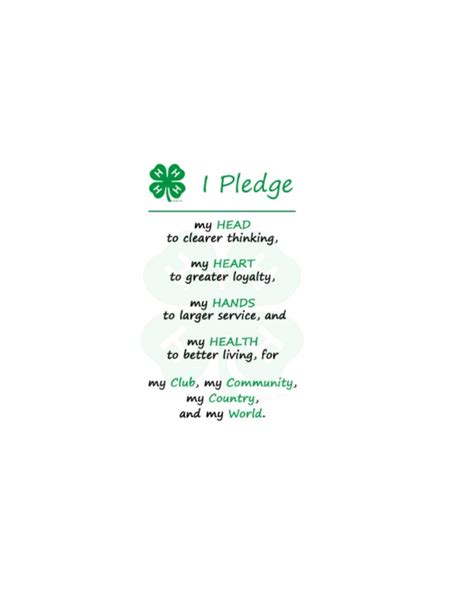 4 H Pledge Laramie County 4 H