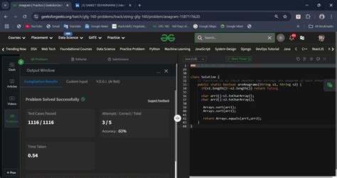 gfg160 geekstreak2025 dsa coding problemsolving strings sanket