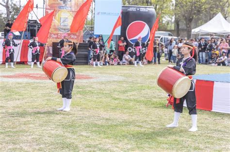 Os Aires Argentina February 3th 2024 Japanese Girls Dancing With