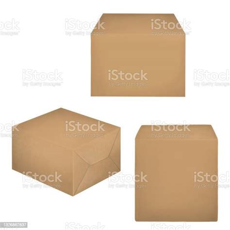 흰색 배경에 배달을위한 다양한 골판지 상자 세트 손 그리기 3차원 형태에 대한 스톡 벡터 아트 및 기타 이미지 3차원 형태