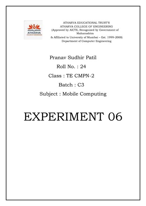pranav sudhir patil te cmpn 2 c3 roll no 24 experiment 06 atharva