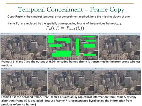 Ppt Error Concealment Techniques In H 264 Avc For Video Transmission Over Wireless Networks