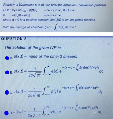 Solved Problem Ii Questions 5 To 8 Consider The