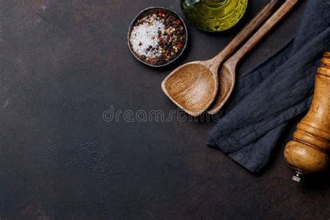 Culinary Essentials Diverse Cooking Utensils And Spices Stock Image