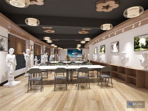 Modern Classroom 3d Model Buy Download 3dbrute