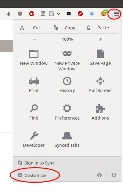 disable autohide menu bar on firefox