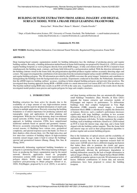 Pdf Building Outline Extraction From Aerial Imagery And Digital