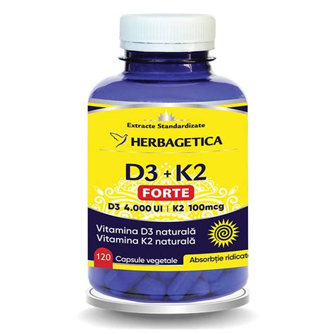 Vitamina D3k2 Forte 120 Capsule Herbagetica Farmacia Tei Online