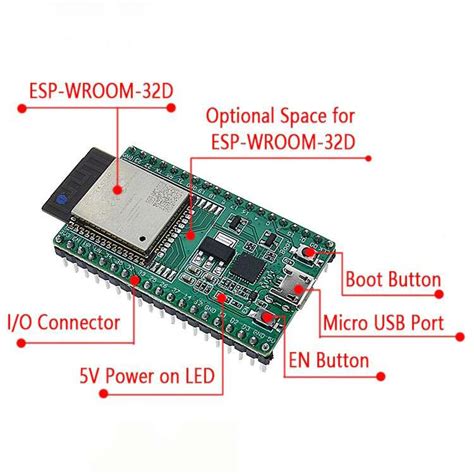 ESP32 WROOM 32D Development Board 38 Pin Green Edition