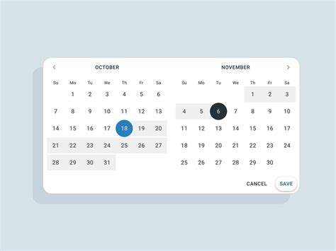Calendar Templates And Date Picker Ui Design By Roman Kamushken For