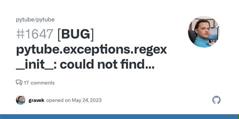BUG Pytube Exceptions Regexmatcherror Init Could Not Find Match
