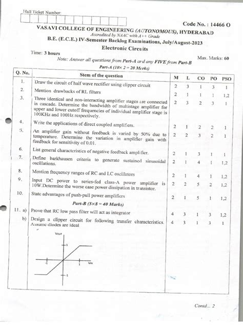 Electronic Circuits Ece Iv Sem Aug 2023 Pdf