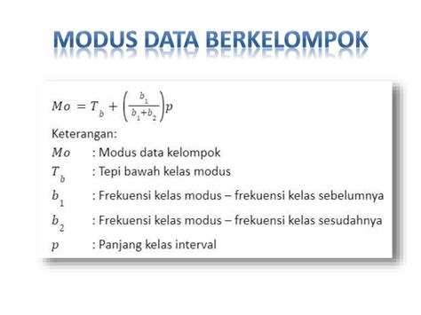 Kesepakatan Kelas Dan Modus Data Berkelompok Pptx