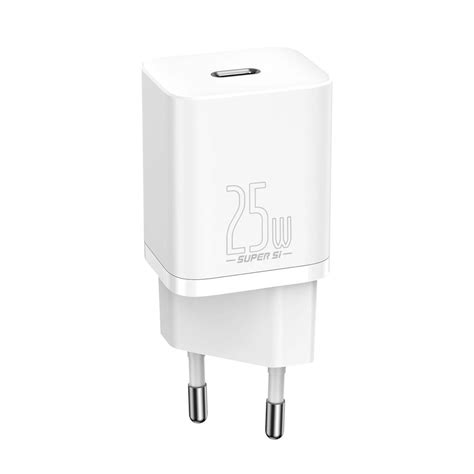 Baseus Super Si C Fast Wall Charger Usb Type C W Pd Qc White
