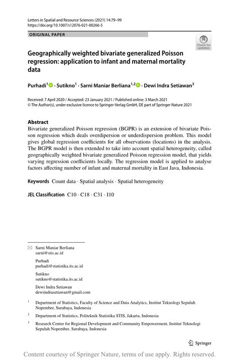 Geographically Weighted Bivariate Generalized Poisson Regression Application To Infant And