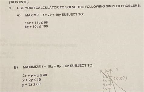 Solved POINTS USE YOUR CALCULATOR TO SOLVE THE Chegg Com