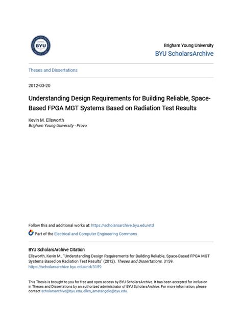 Understanding Design Requirements For Building Reliable Space Based