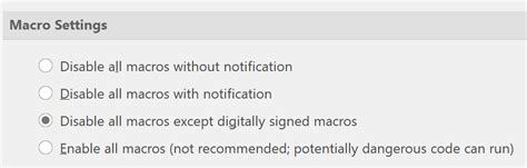 Excel Auto Run Macros Disabled Without Warning
