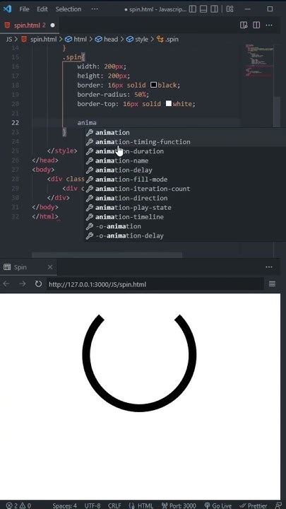 How To Create Spin Loader In Css Youtube