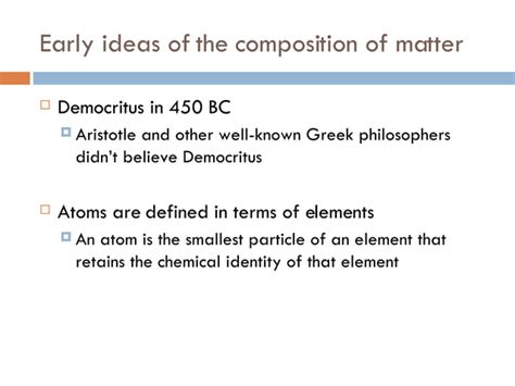 Lecture 1 Atoms Atomic Theory Elements Intro To Symbols And Formulas