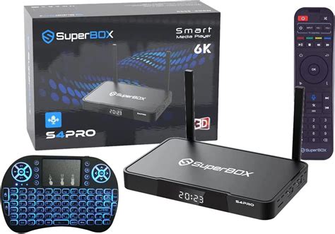 2024 Superbox S4 Pro Android Media Streamer With Voice Control Remote And Free Keyboard