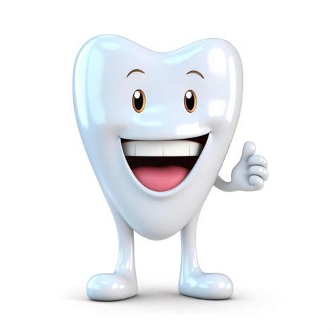 Tooth 2d Cartoon Illustraton On White Background High Qual 30694452