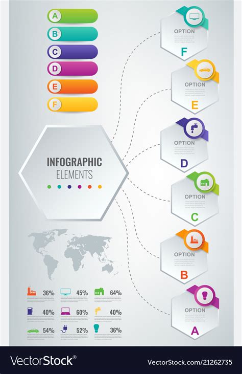 Abstract D Infographic Template With Options Vector Image