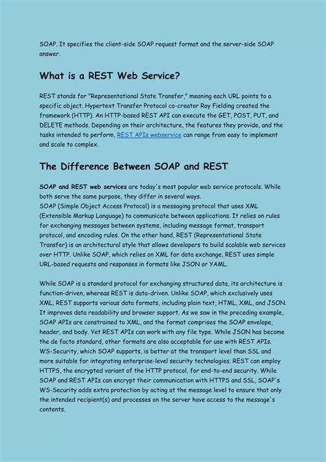 Soap Vs Rest Which Web Service Protocol Is Right For Your Needs Docx