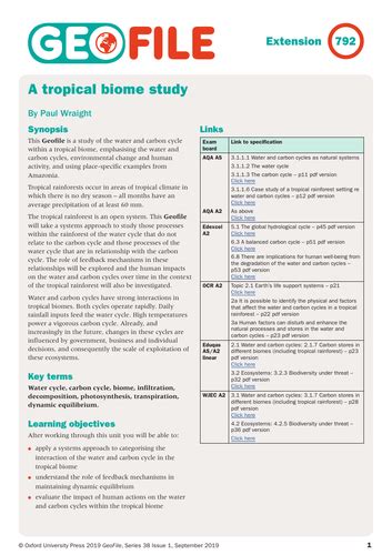 Edexcel A Level Geography Water Eq1 Lessons And Resources Teaching Resources