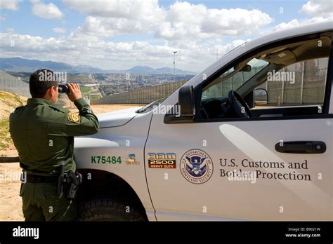 United States Border Patrol Agent At The U S Mexico Border Near San