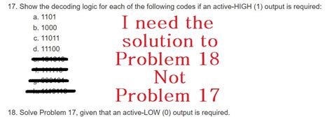 Solved 17 ﻿show The Decoding Logic For Each Of The