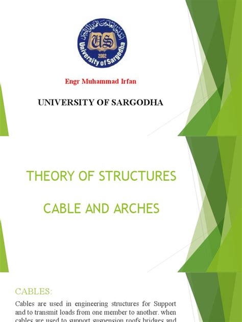 Analysis Of Cables And Arches Subjected To Various Loading Conditions