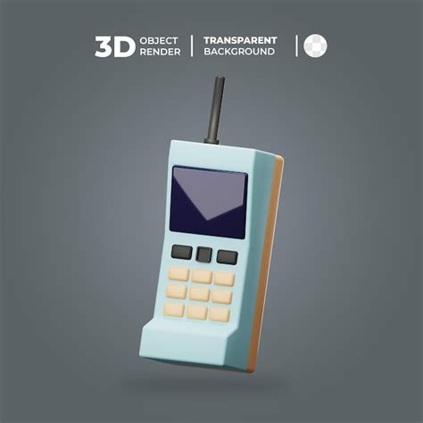 Celular Antigo Modelo 3d Psd Premium