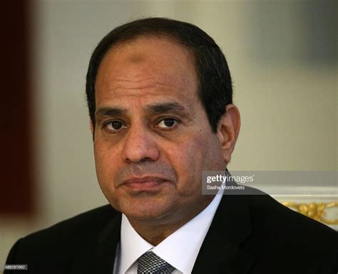 Egyptian President Abdel Fattah El Sisi Is Seen During Talks In The
