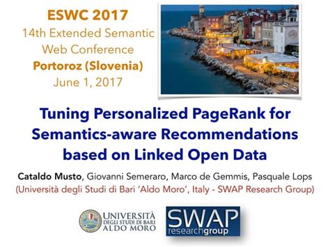 Tuning Personalized Pagerank For Semantics Aware Recommendations Based